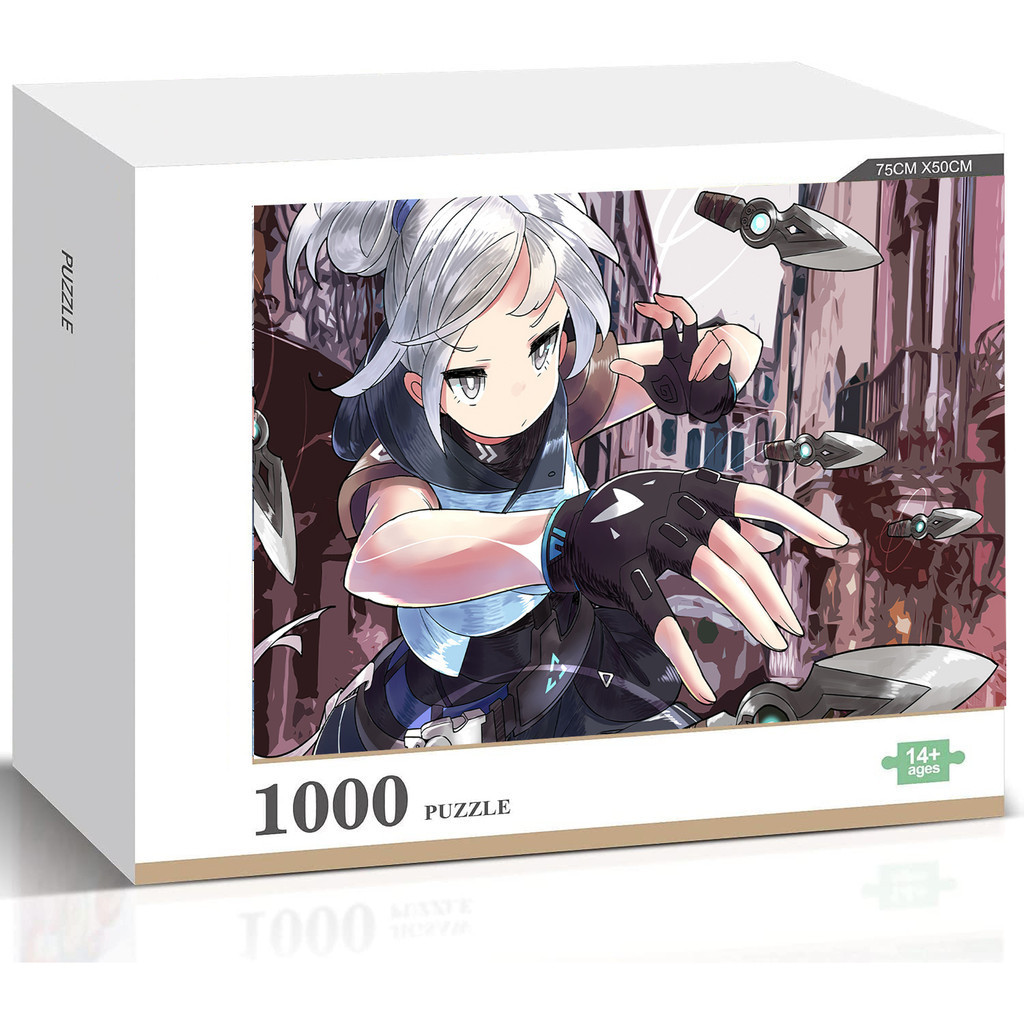 Jett Dagger Valorant Anime 1000 Pcs Wooden Jigsaw Puzzle Colorful for ...