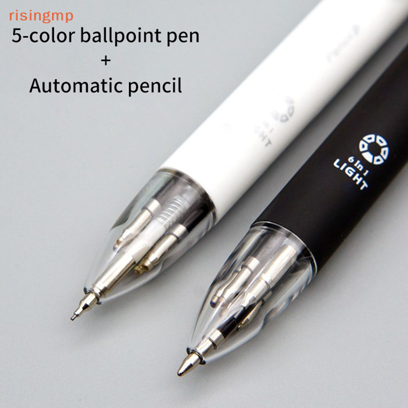 [risingmp] 6 In 1 al Pen 5 Colors Mechanical Pencil In One Pen For ...