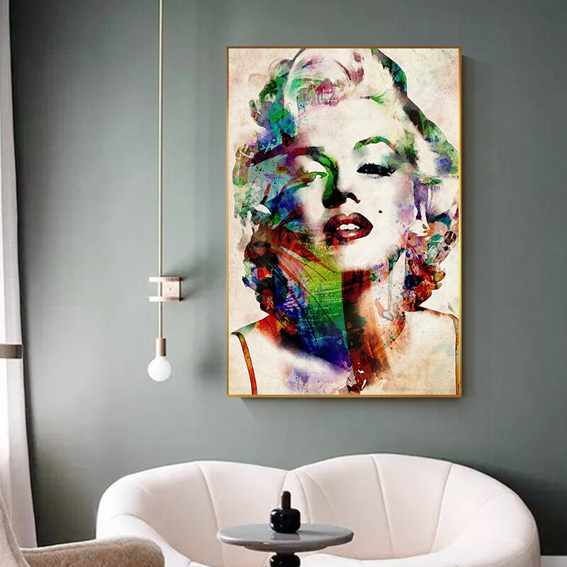 Modern Movie Star Big Poster Print Abstract Creative Colorful Marilyn ...