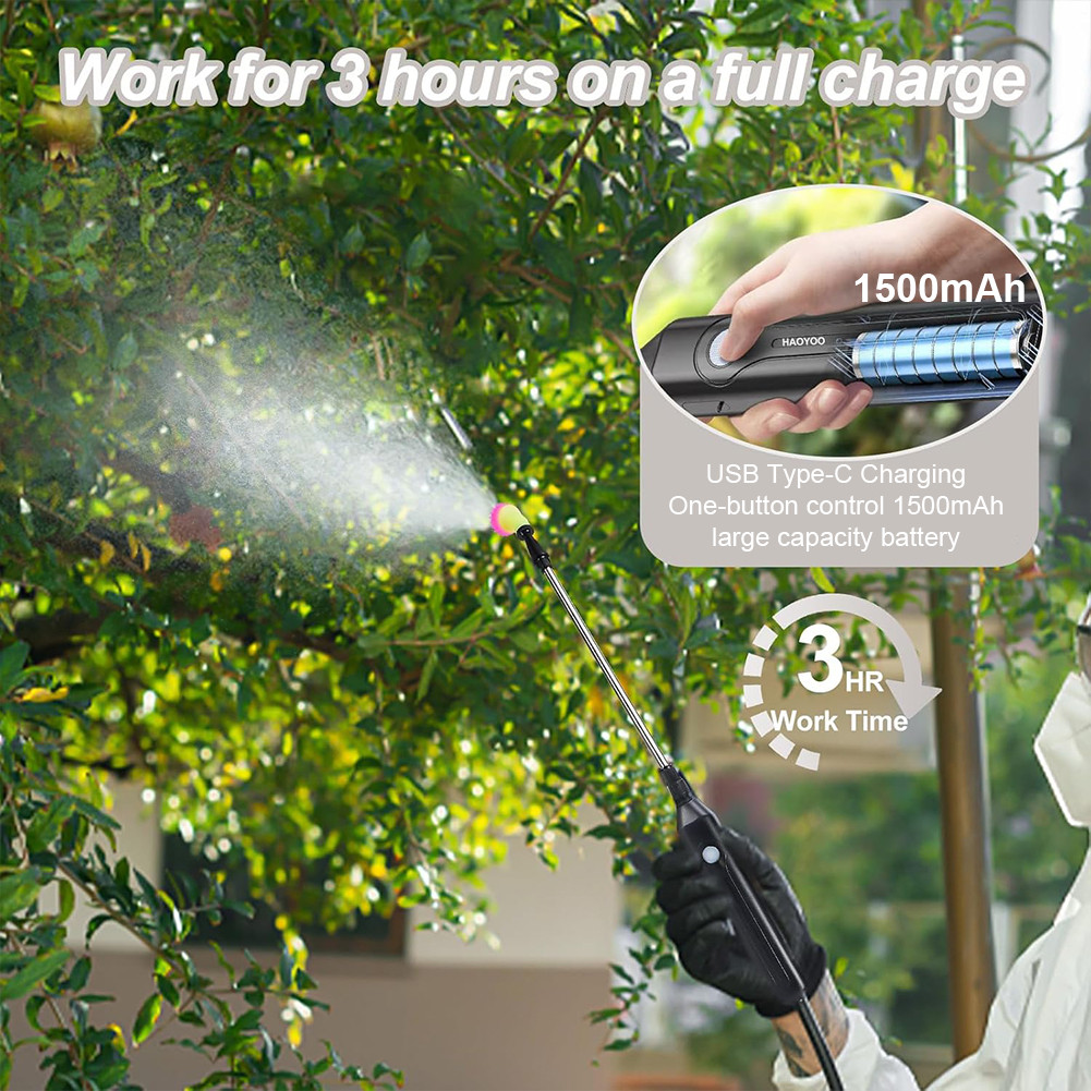 5L Shoulder Pesticide Sprayer Electric Backpack Sprayer 3 Modes ...