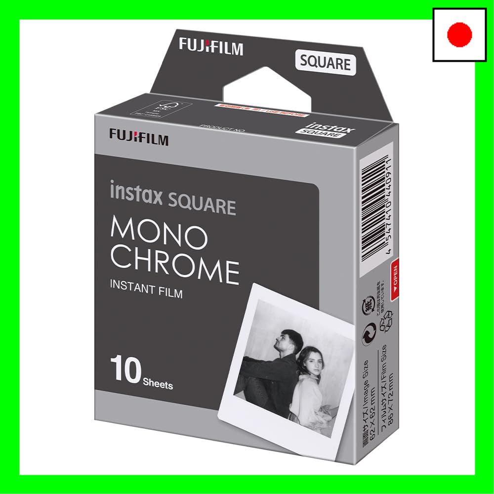 FUJIFILM Square Format Film instax SQUARE Monochrome Frame 10 Pieces ...