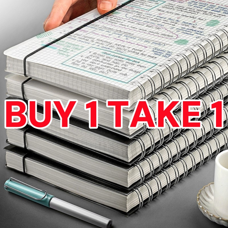 DIY A6/B5/A5 Thickened Student Spiral Notebook 80 Sheets Transparent ...