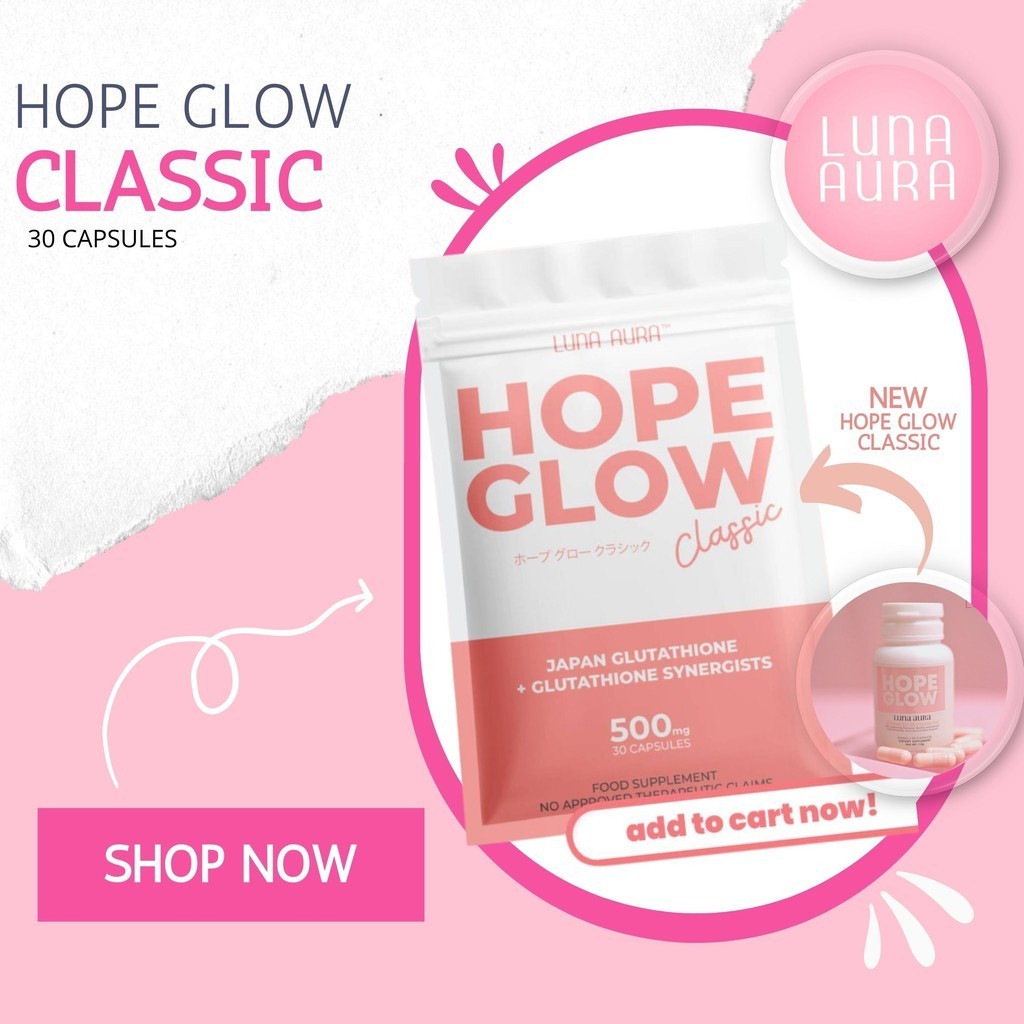 Luna Aura HOPE GLOW CLASSIC 30 Capsules | Advanced Glutathione | TOP ...