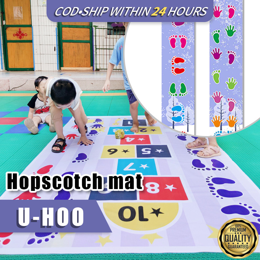 Hopscotch Mat Hand and Feet Jumping Carpet Hands & Feet Hopscotch ...