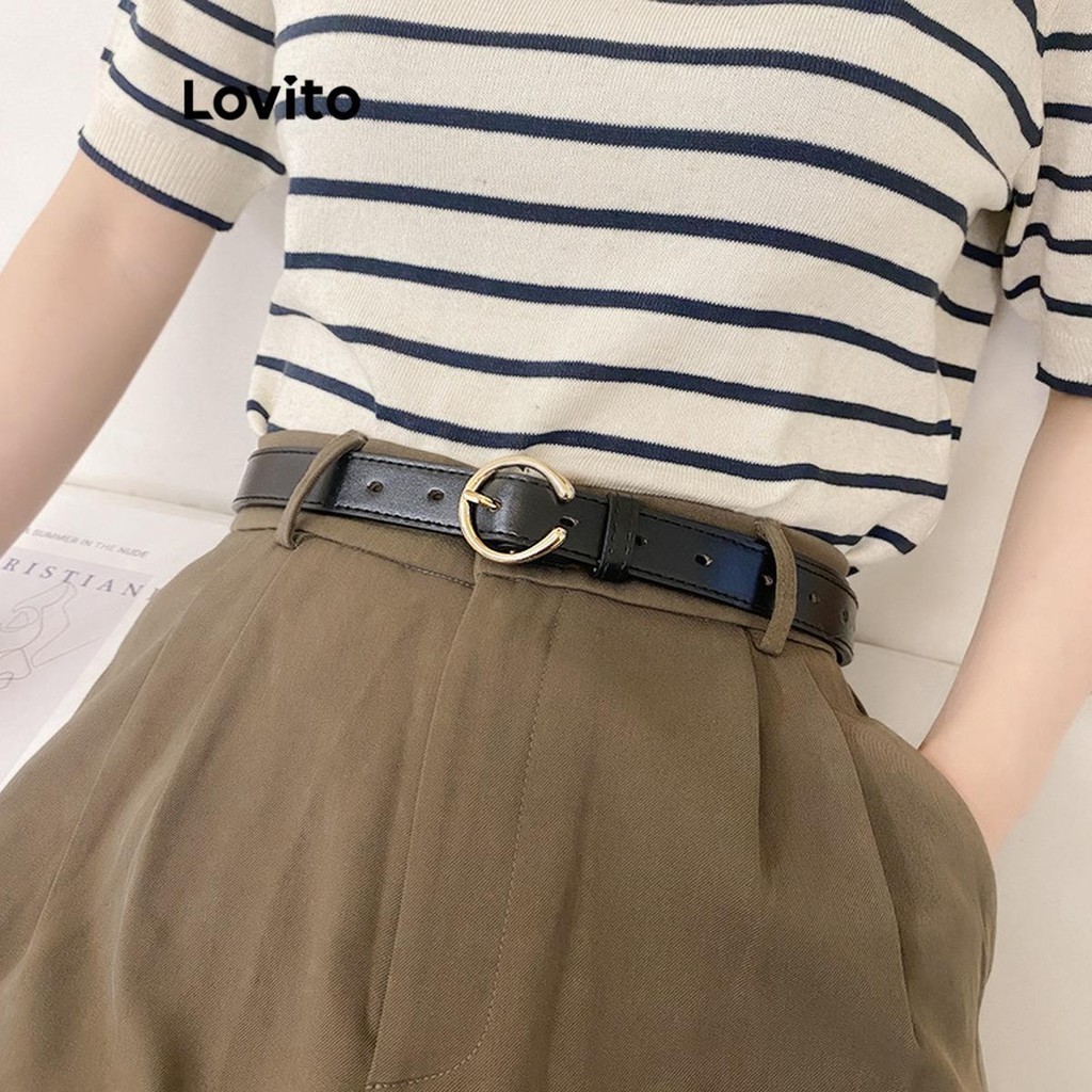 Lovito Women Casual Plain Versatile Retro Belt LFA16372 | Shopee ...