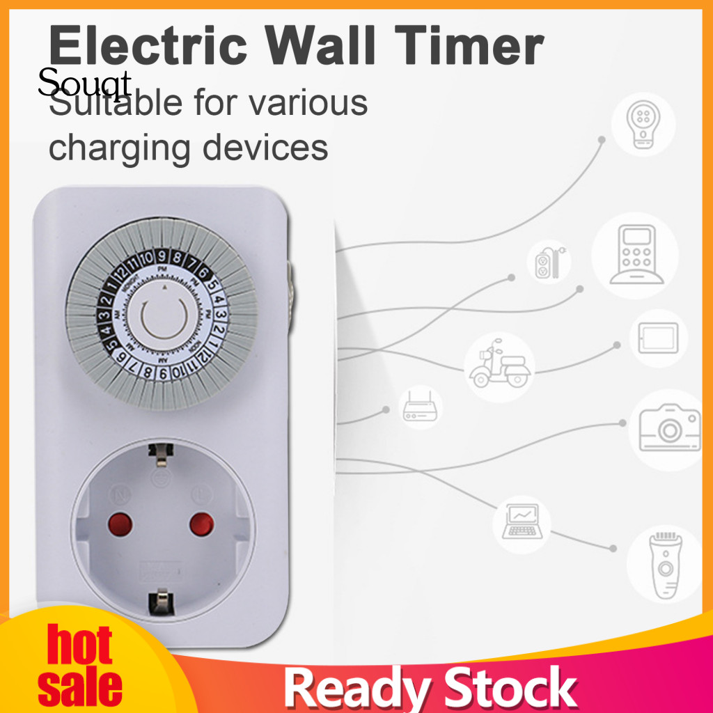 Electrical Outlet Timer Plug Light Timer Switch Plug-in Timer Switch ...