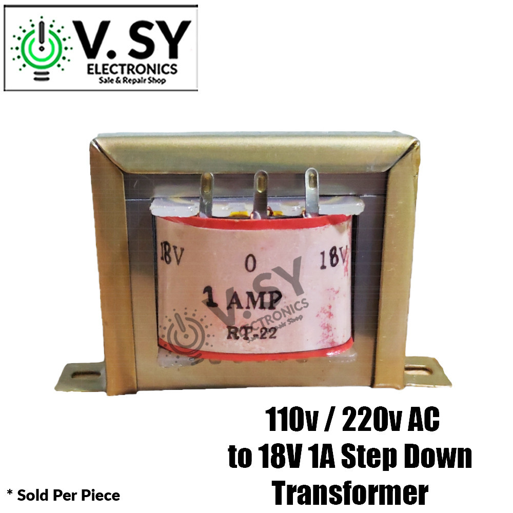 Transformer 1A / 2A / 3A 18V Primary 110V-220VAC Secondary 18V X 2 1A ...