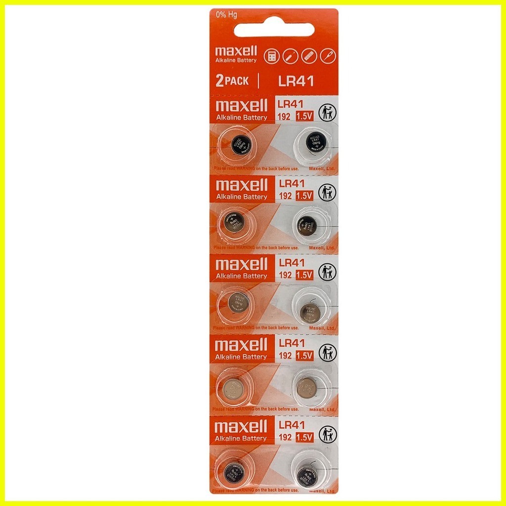 Maxell Alkaline Battery LR41 Pack of 10 | Shopee Philippines
