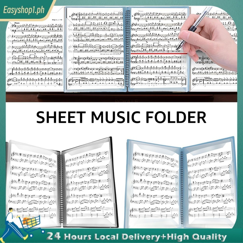 Sheet Music Folder 4 Pages Expand Piano Sheet Music Binder Elegant ...