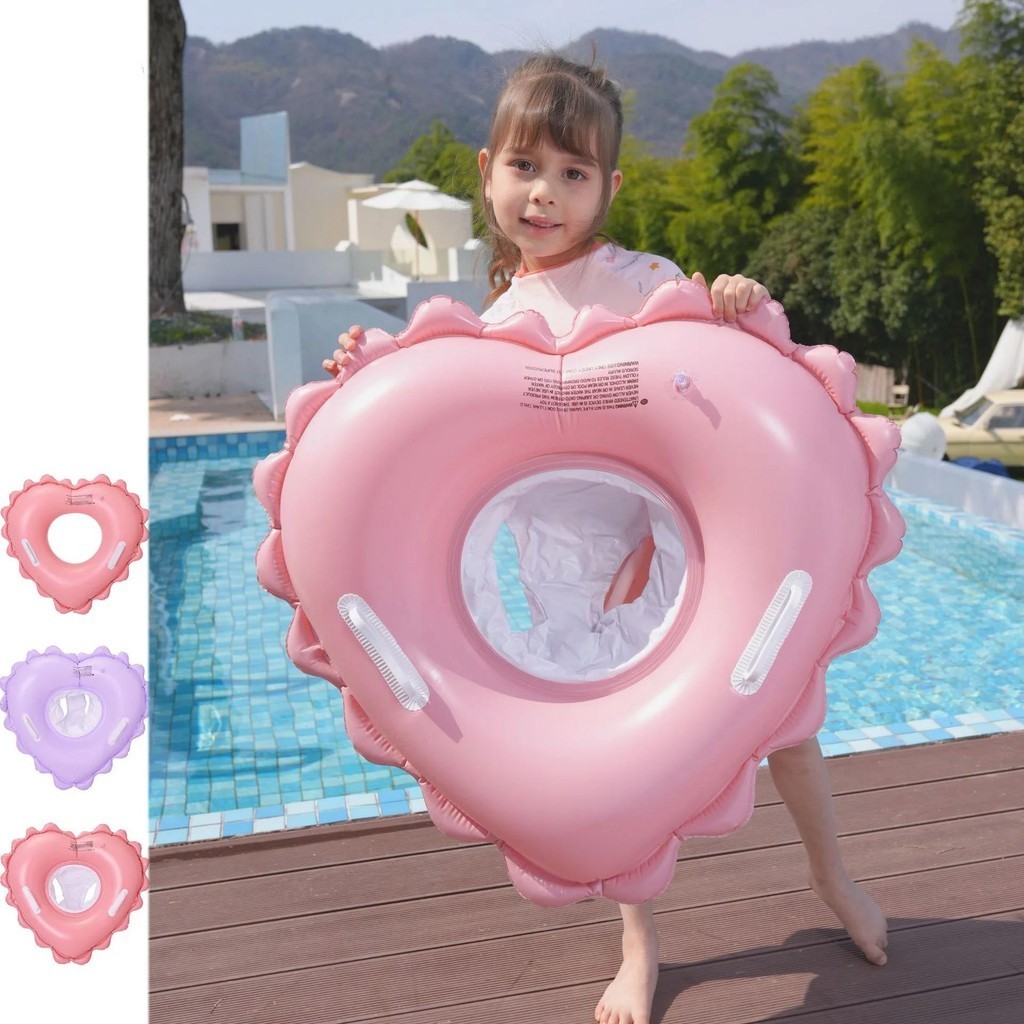 Lovely Heart Shape Baby Swim Ring Tube Swim Pool Inflatable Toy For ...