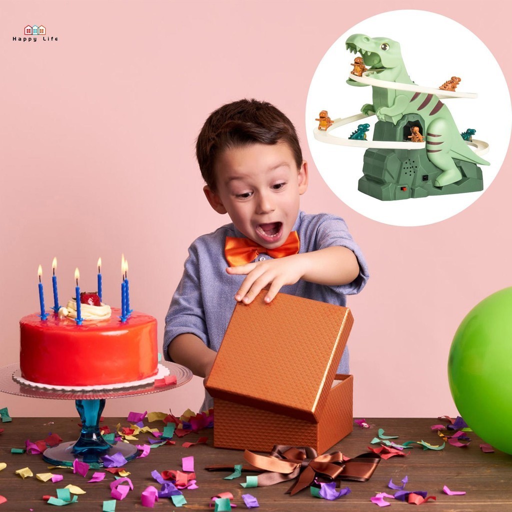 Electric Dinosaurs Stair Climbing Track Toy Creative Early Learning ...