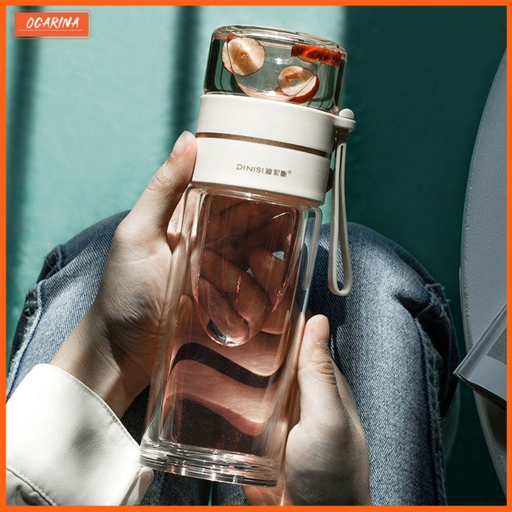 400ml/350ml Double Wall Glass Bottle Separation Water Tea Maker Infuser Filter Cup Tumbler Mug ...