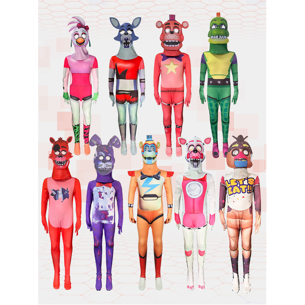Glamrock Freddy kids Jumpsuit Halloween five nights at freddys cosplay ...