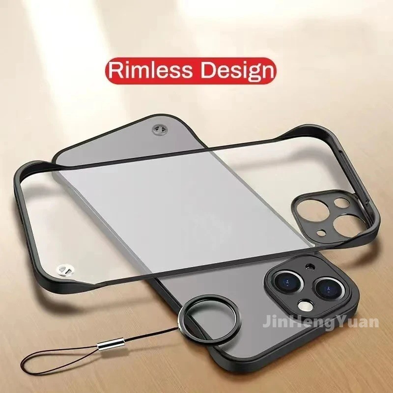 No Yellowing Casing Matte Frameless Ultra Slim Case for IPhone 15 14 13 ...