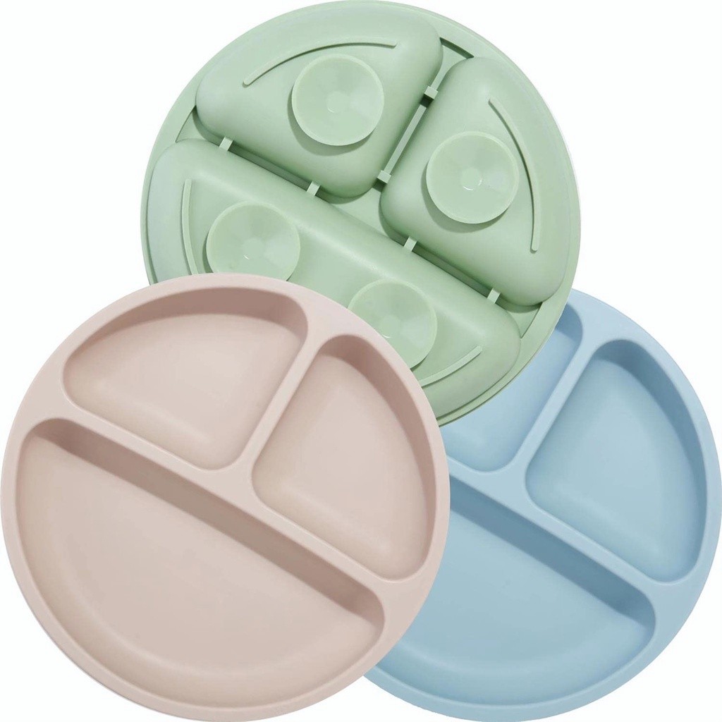 Baby Silicon Plate Spill-Proof Plate Baby Silicon Plate Baby Plate ...