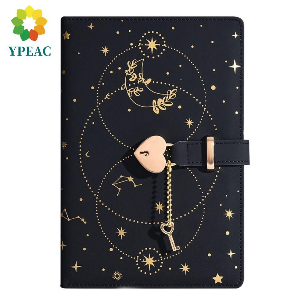 YPEAC Password Notebook, Heart Key Lock Stationery A5 Notebook With ...