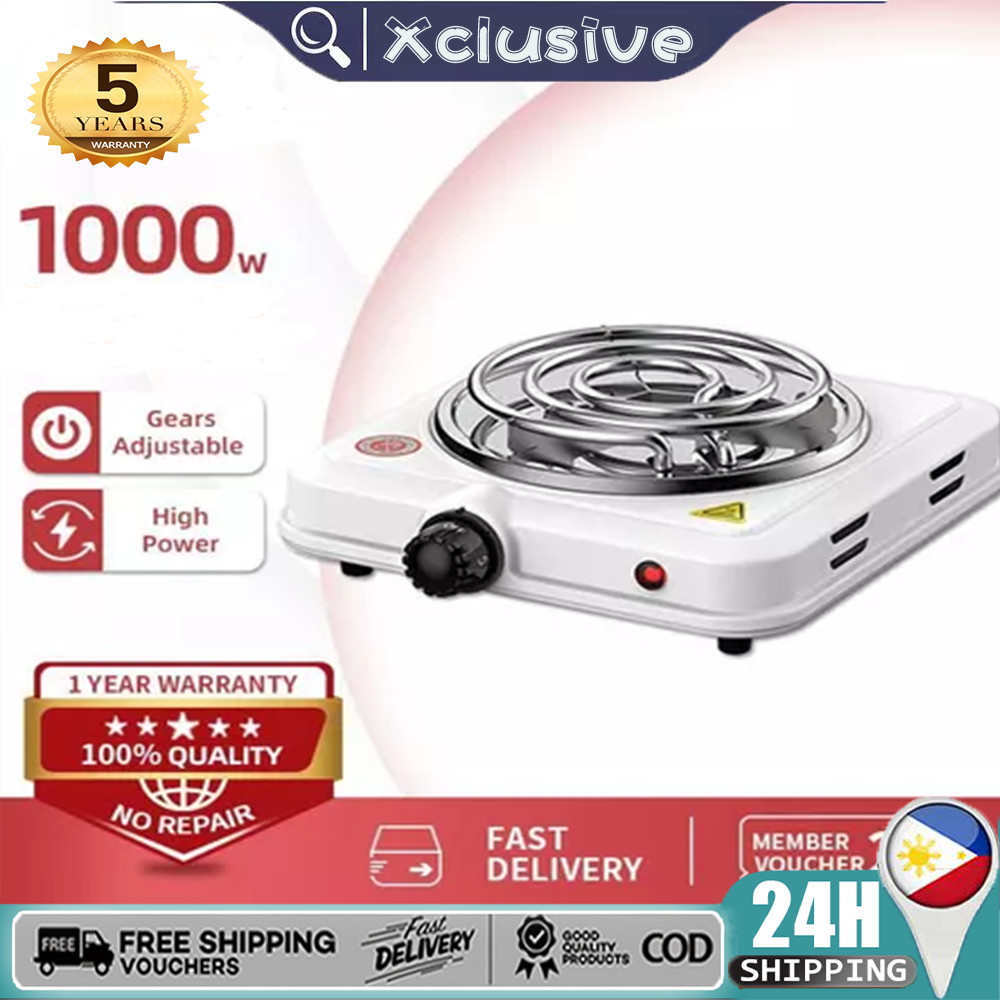 Portable Electric Stove Single Burner 1000W Hot Plate Adjustable Temperature cooker Kitchen Hot ...