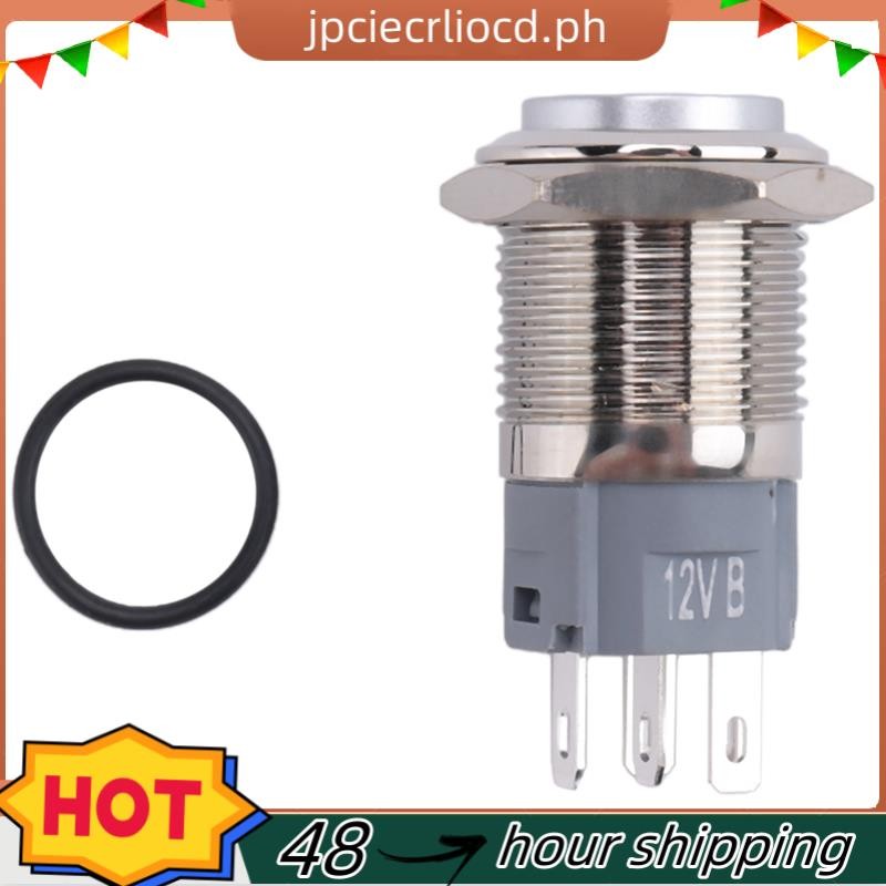 hot sale12V 16mm Car LED Light Momentary Horn Button Metal Switch Push Button blue | Shopee ...