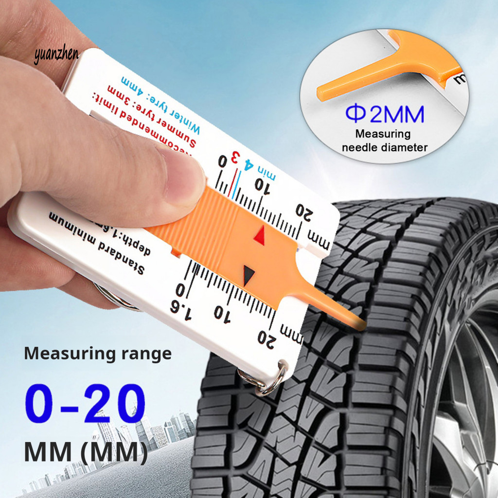 yuanzhen Tire Tread Depth Tester Portable Tire Tread Depth Meter ...