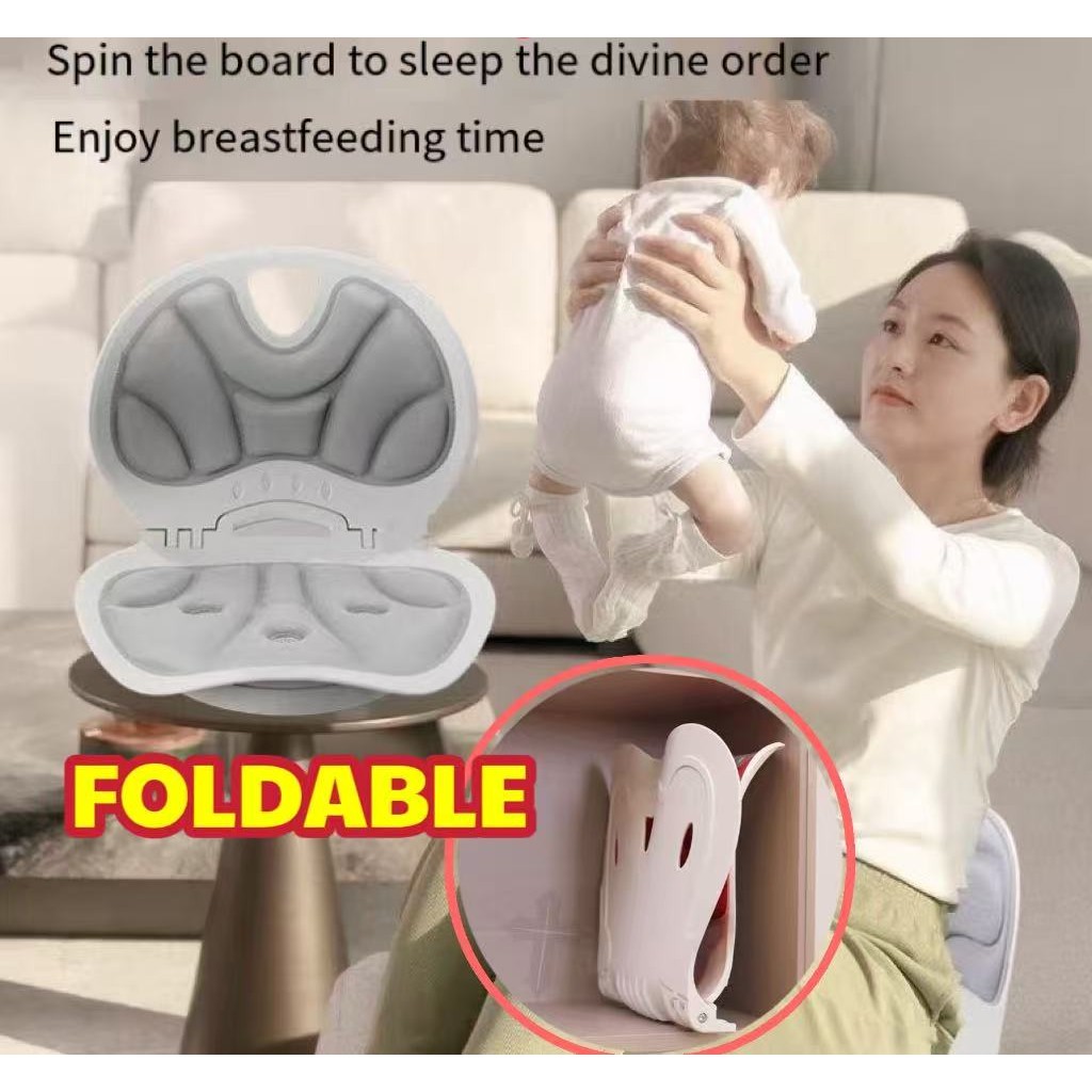 FOLDABLE BPA Ergonomic Breastfeeding Chair Nursing Chair with Lumbar ...