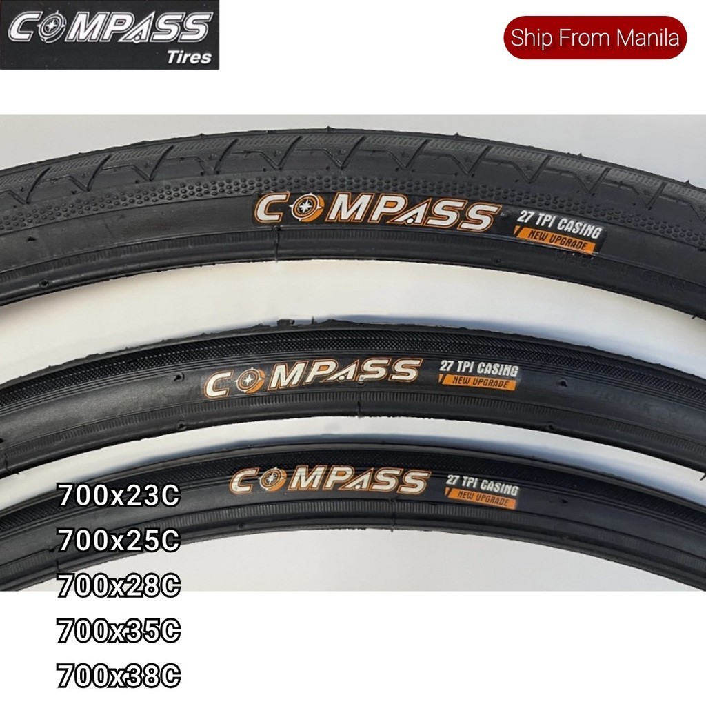 COMPASS Road Bike Tire 700*23/25/28/35/38c 700c Non-slip Ultralight ...