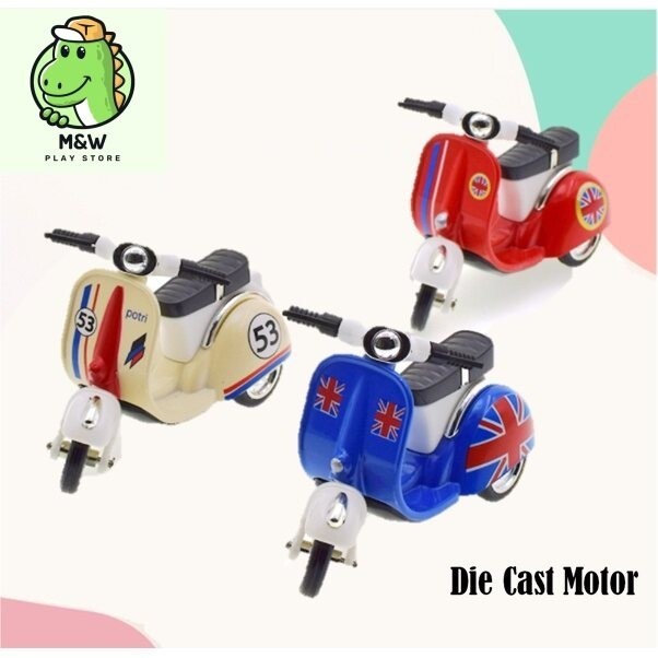 Classic Mini Motor Bike Alloy car model cartoon pedals motorcycle ...