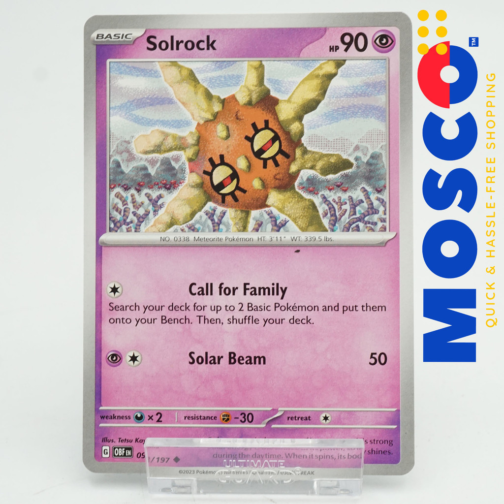 Solrock - 093/197 - Uncommon Obsidian Flames | Pokemon TCG | Shopee ...