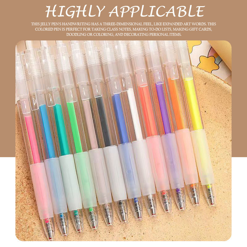 CHO⭐3D Jelly Pen Ins Hand Ledger Juice Pen Press Type Highlighter High ...