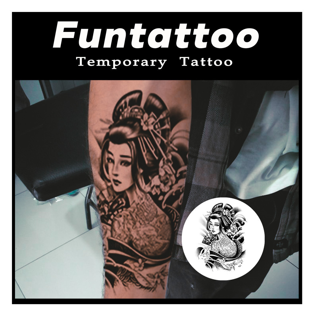 Funtattoo - fruit ink Geisha Japan Tattoo Long Lasting 15 Days ...