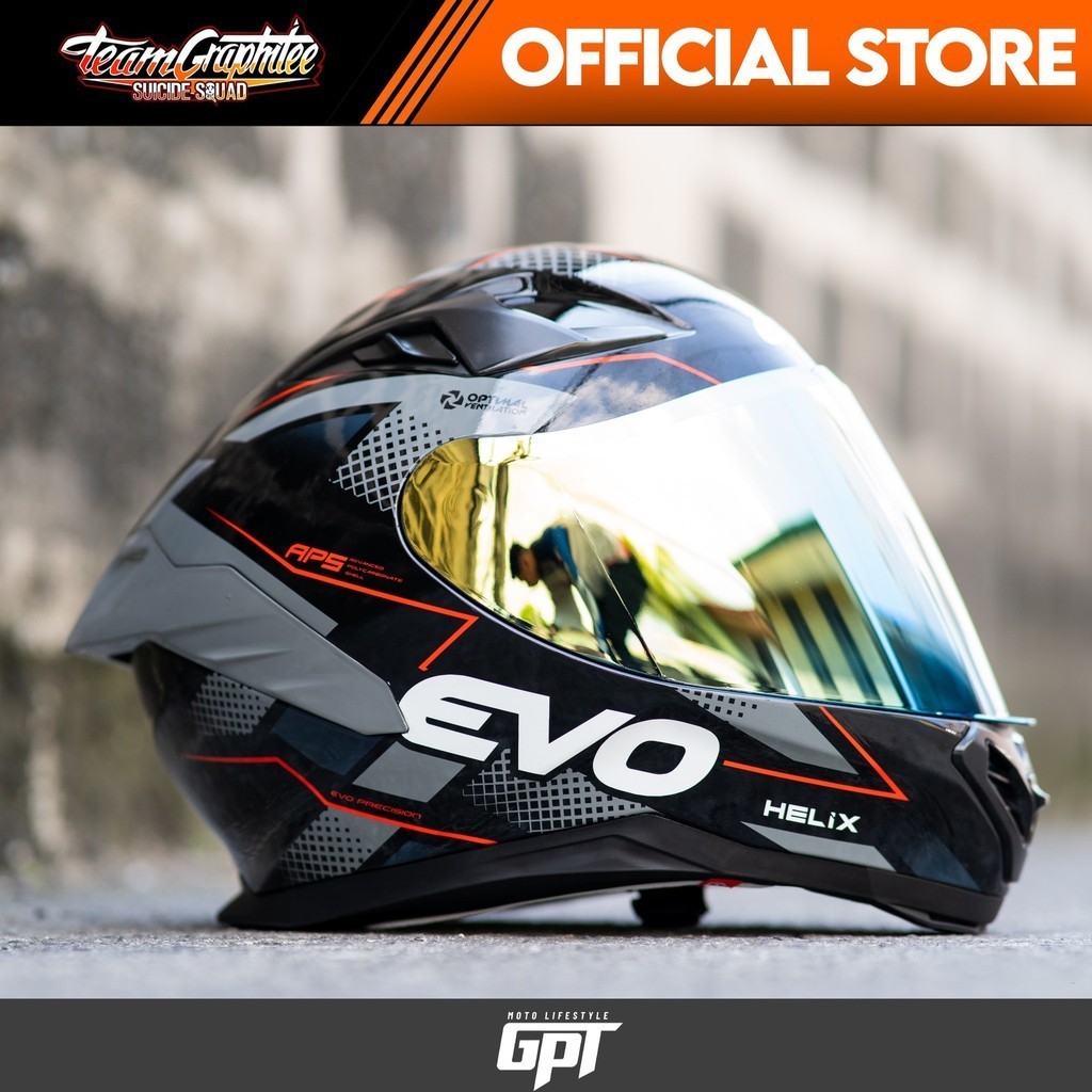 EVO HELMET M1-01-NR HELIX Full Face Dual Visor With Free Clear Lens ...