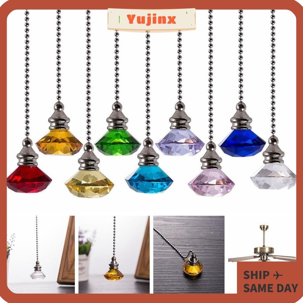 YUJINX Crystal Style Pull Chain Light Switch Extension Chain Home ...