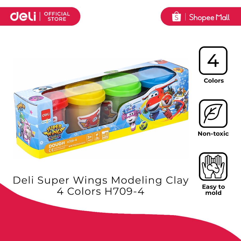 Deli H709-4 Super Wings Modeling Clay 4 Colors | Shopee Philippines