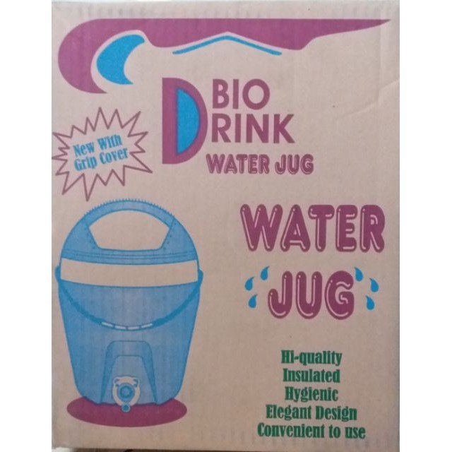 Insulated 3L 6L Bio Drink Water Jug with handle, faucet and grip cover ...