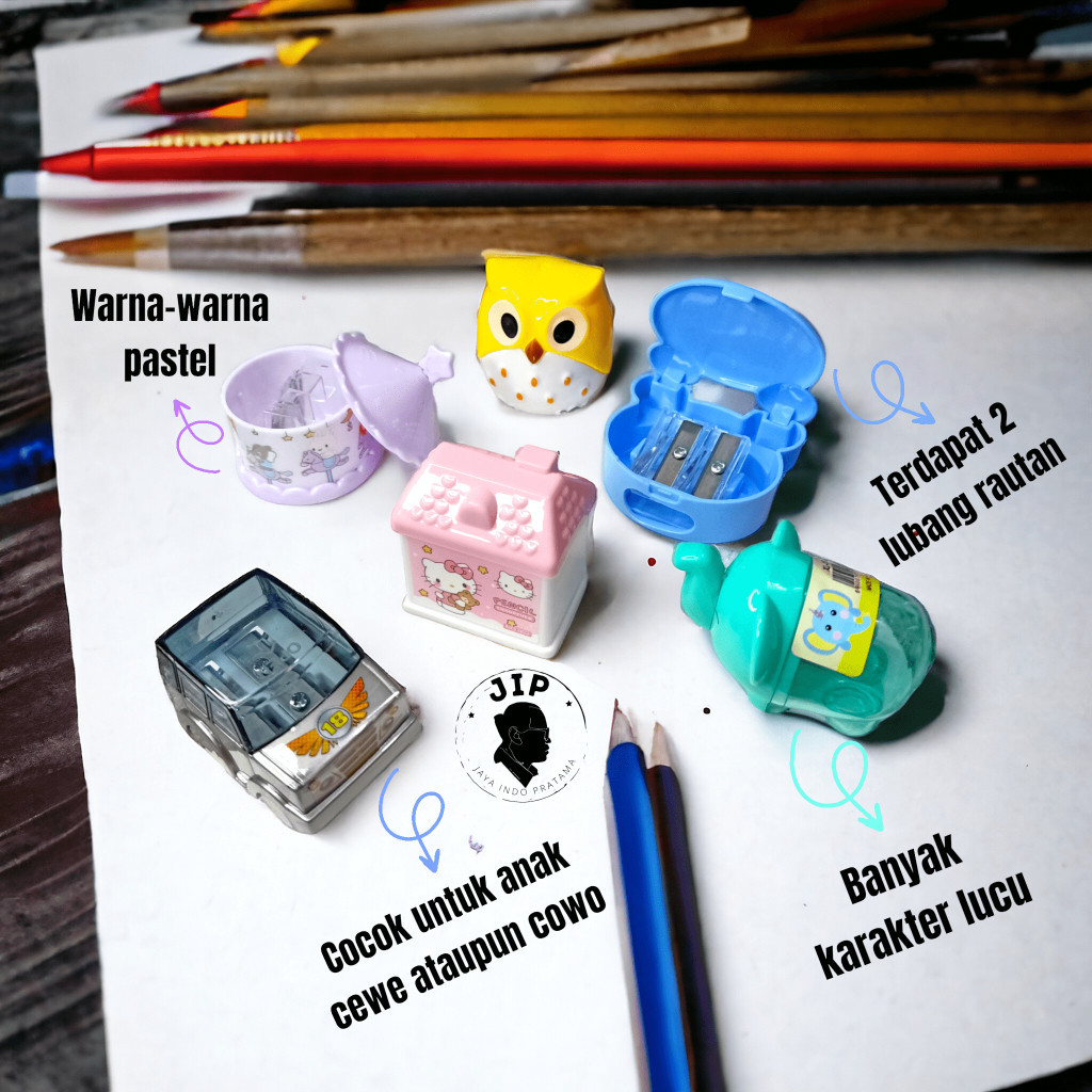 Character Pencil Sharpener / cute Pencil Sharpener / cute patterned 2 ...