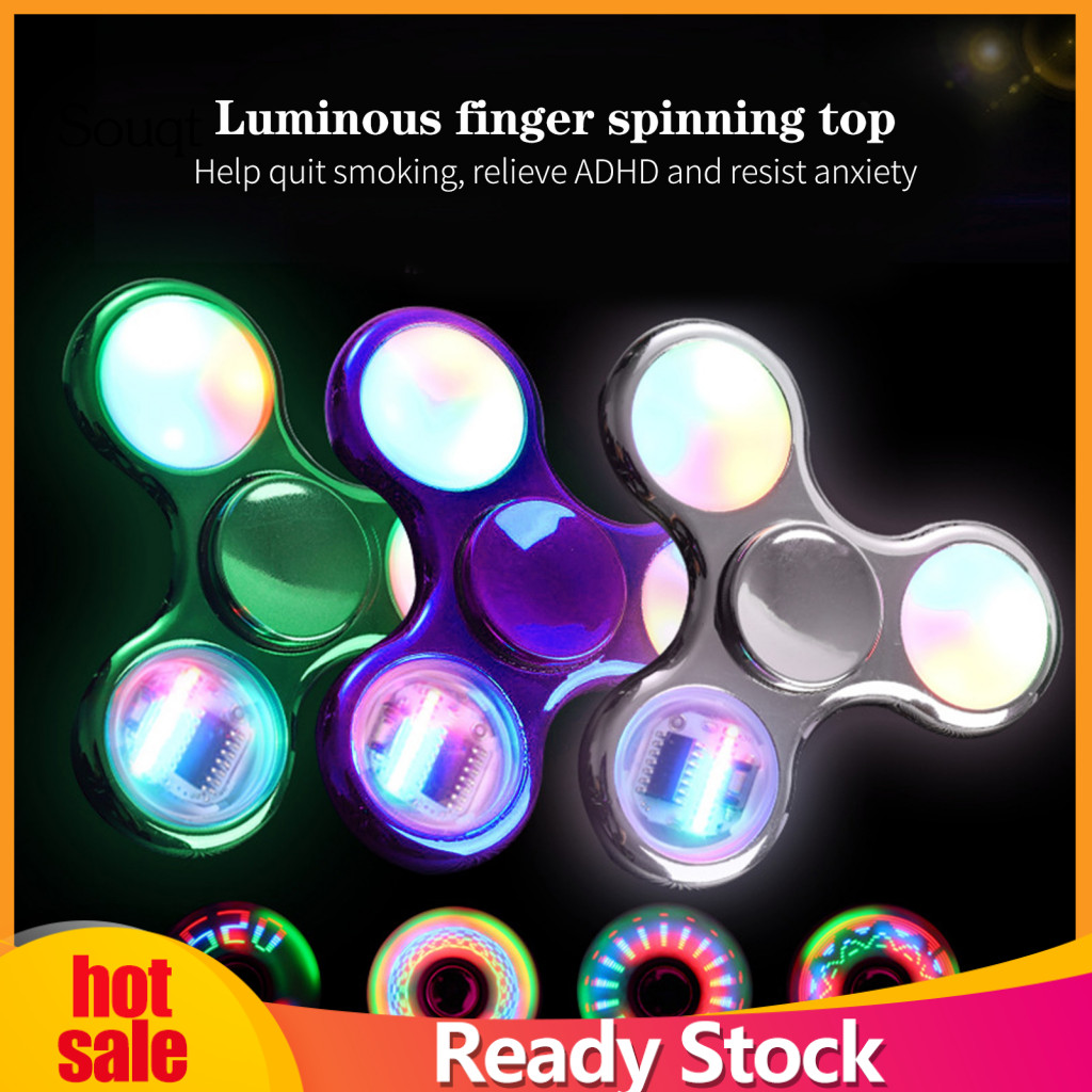 Rotating Finger Spinner Light Effect Changing Patterns LED Electroplate ...