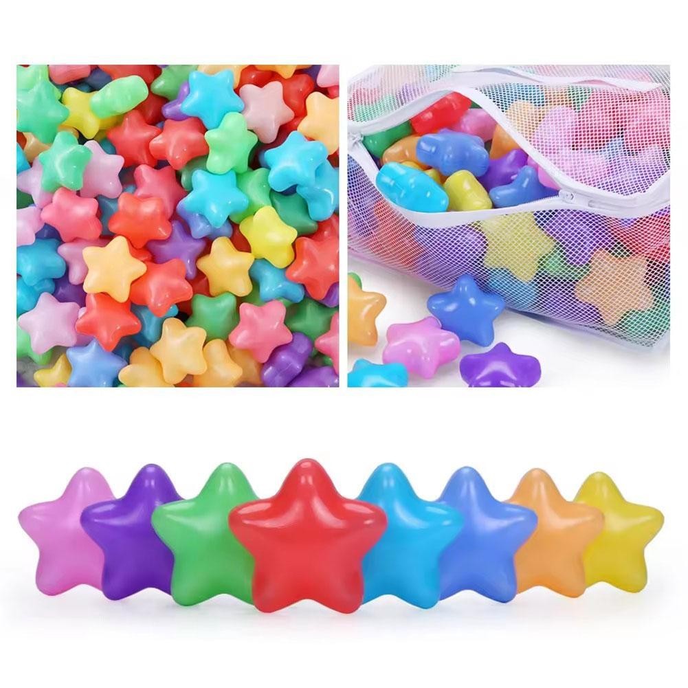 50pcs Star Pit Balls Macaron Pit Balls Pool Water Toys Ocean Ball Soft ...