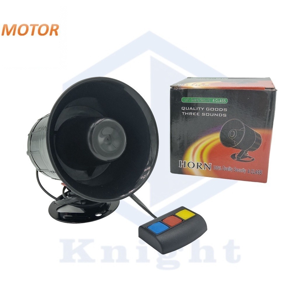 Rider Car & Motorcycle Wang Wang Horn 3 Sounds Horn Mutli Siren for ...