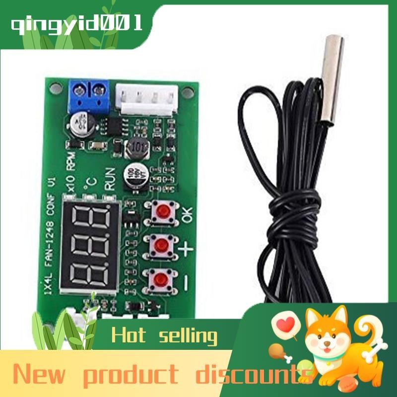 qingyid001 DC 12V 24V 48V 5A 2 3 4 Wire PWM Motor Fan Speed Controller Governor Temperature ...