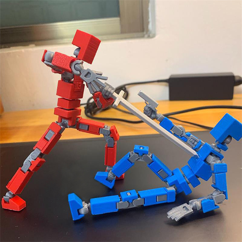 3D Multi Joint Movable Robot Lucky Model DIY Shapeshift Robot Display ...