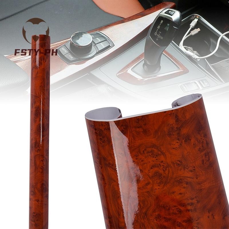 Waterproof Walnut Wood Grain Vinyl Wrap Car Wrap-Roll Film Skin-Sticker ...