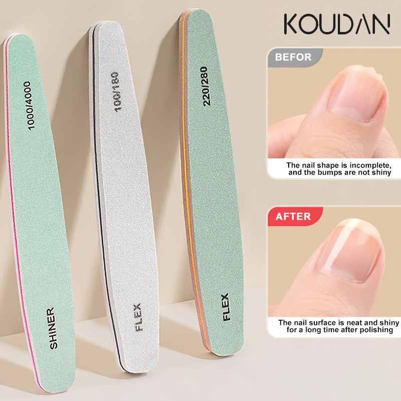 Nail Art Nail Polish Strips Manicure Tools File Pedicure Nail Care 6PCS ...