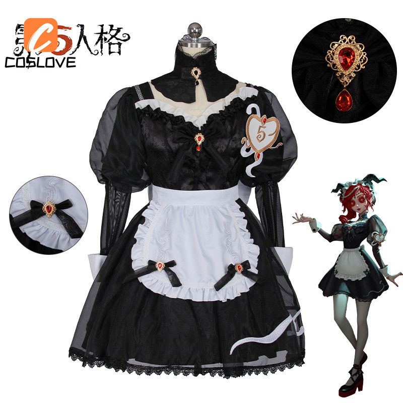 Anime Game Identity V Red Hair Witch Cosplay Full Set Costume Long ...