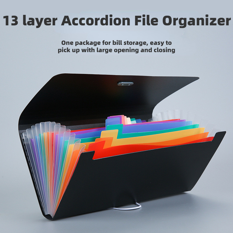 13-Pockets B6 Expanding File Folder Organizer Receipt Organizer Wallet ...