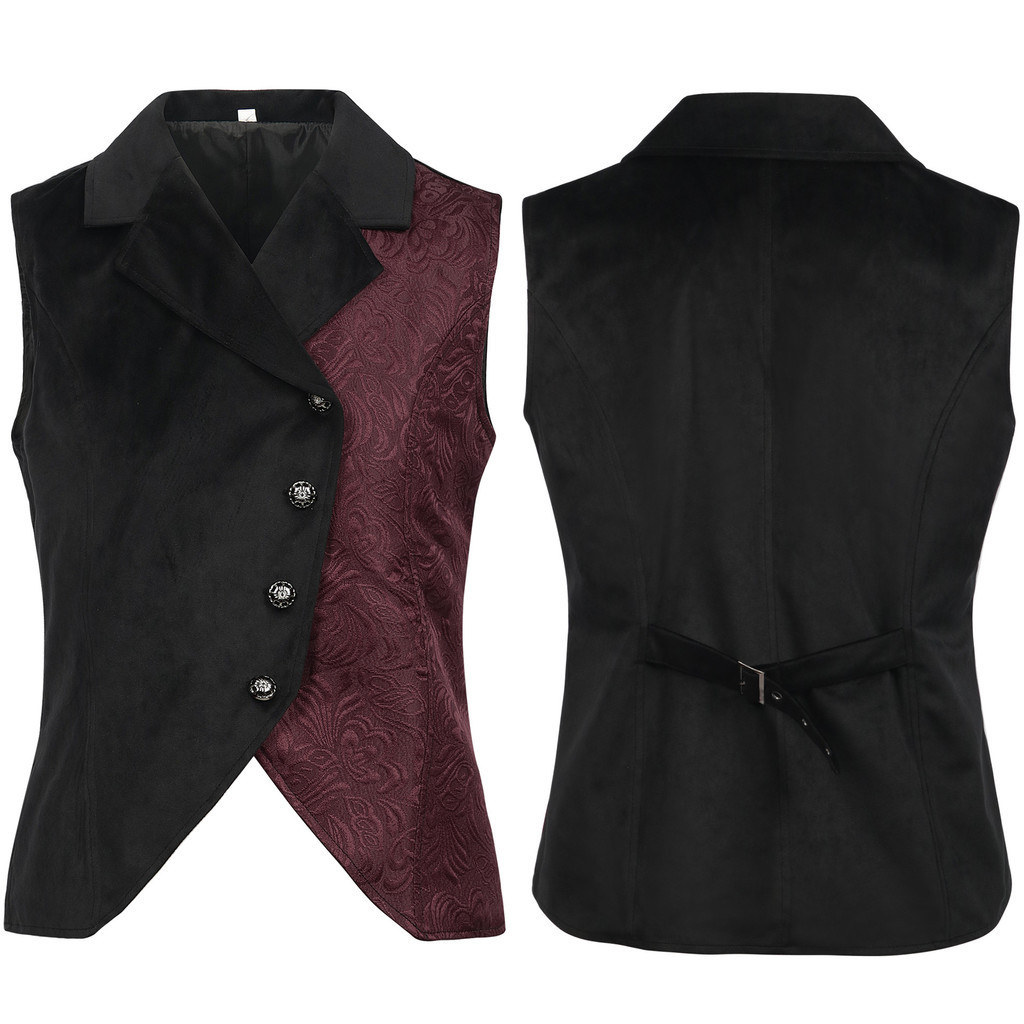 Mens Victorian Steampunk Vest Renaissance Medieval Gothic Waistcoat Men ...