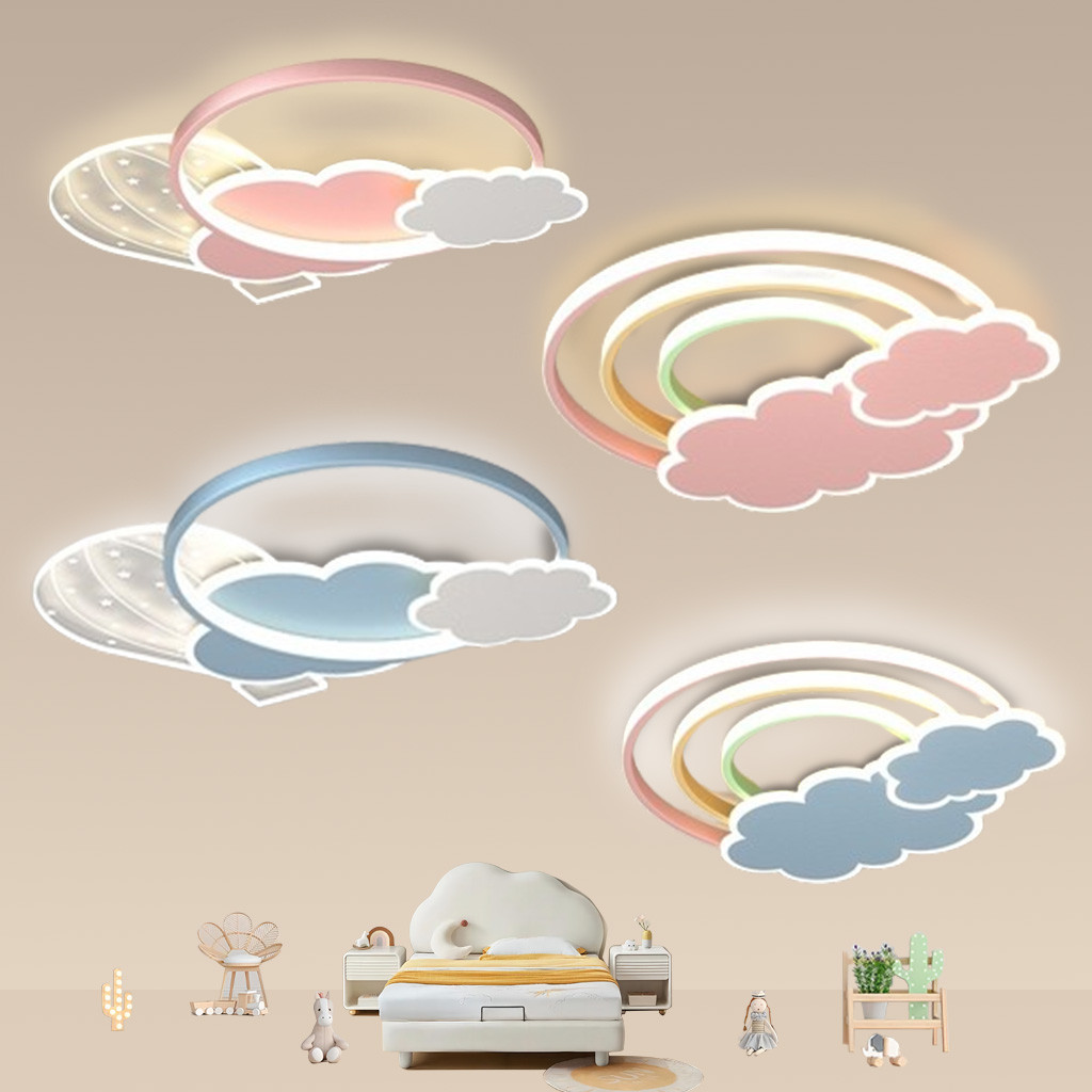 LED Rainbow Cloud Ceiling Light for Bedroom Boys Girls Kids Cute ...