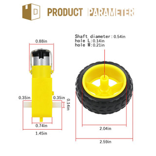 TT DC Geared Motor + Wheel Smart Car Robot Gear Motor Car Wheels Robot ...