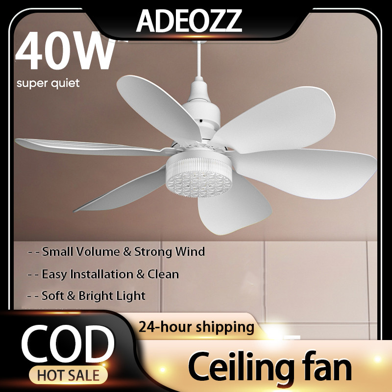 Tri Color Ceiling Fan with Light 6-Blade Silent Fan Fan Light Varibale ...