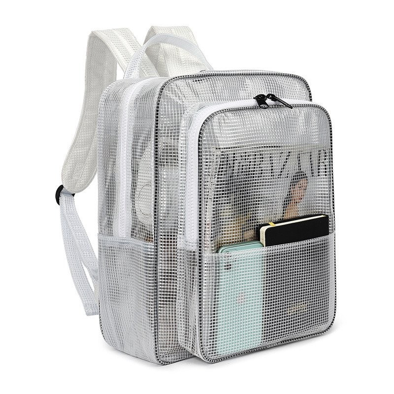 Anti-static Full PVC Dust-Free Bag Backpack Transparent Mesh Double ...