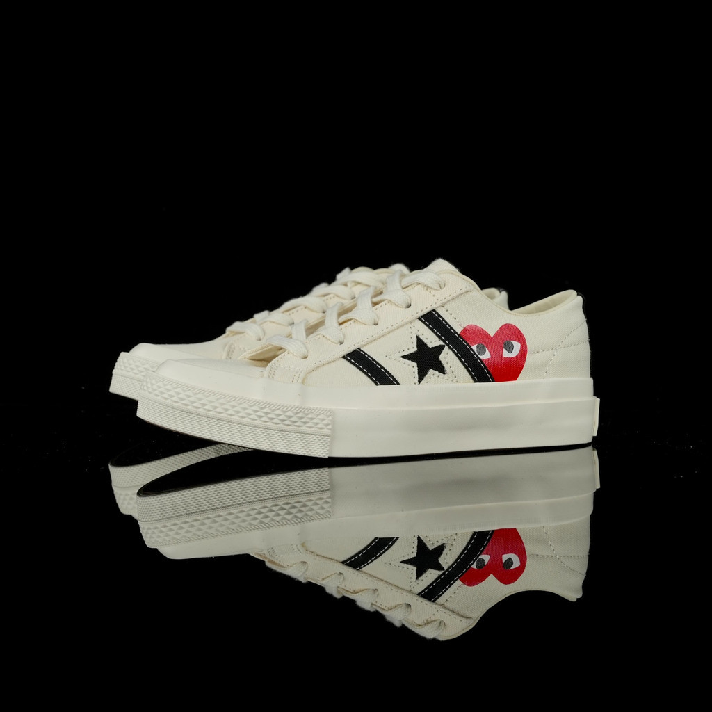 CDG x Converse One Star Academy Pro White Low-Top Casual Sneakers ...