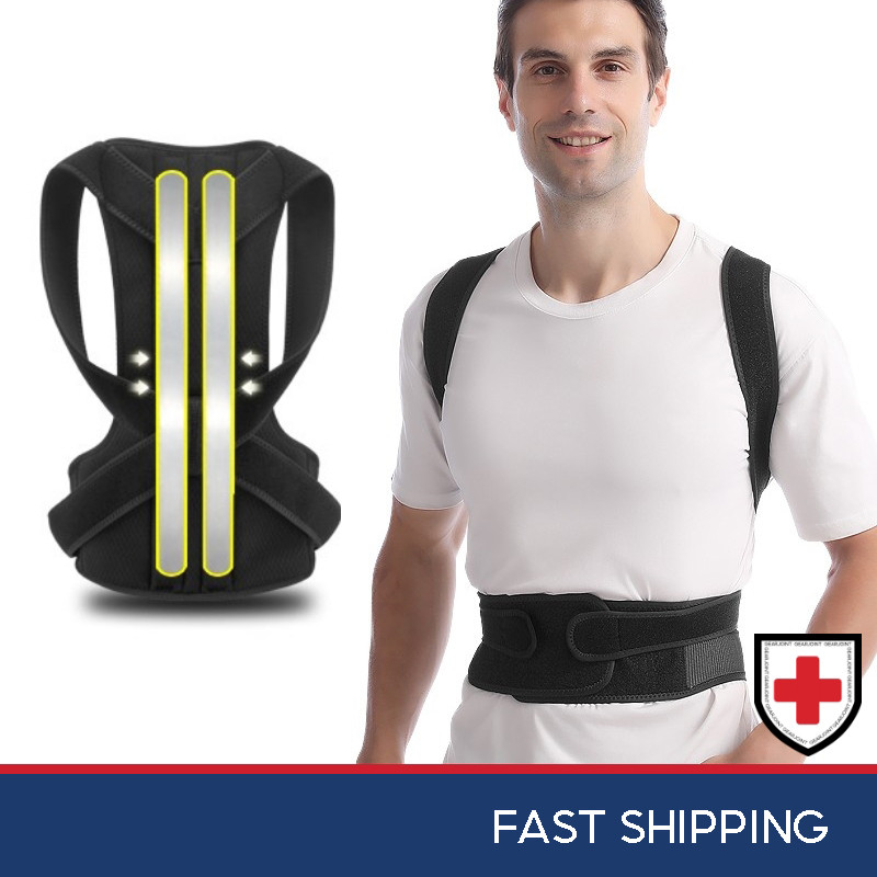 Back Brace Posture Corrector with 2 Metal Splints Support, Lower and ...